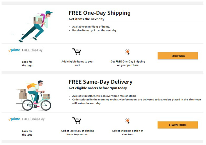 Amazon이 이미 미국 인구의 72%에 one-day shipping을 제공할 역량 갖춰 - 로아AI