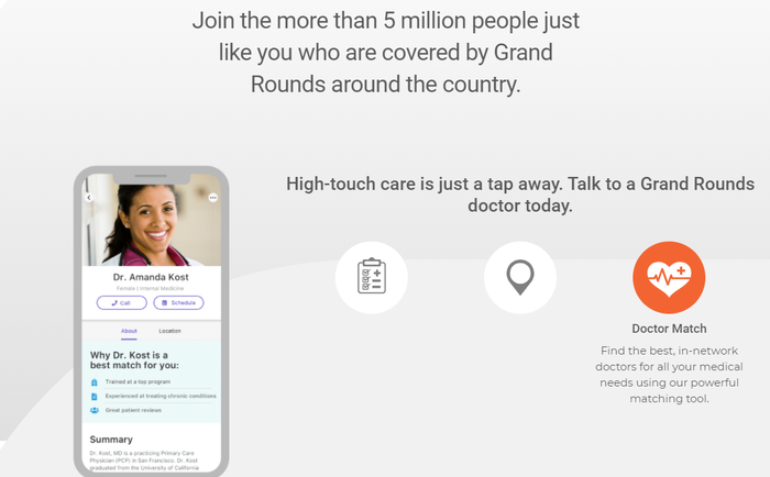 가상 진료 서비스 Grand Rounds, 1억 7,500만 달러 투자 유치 - 로아AI